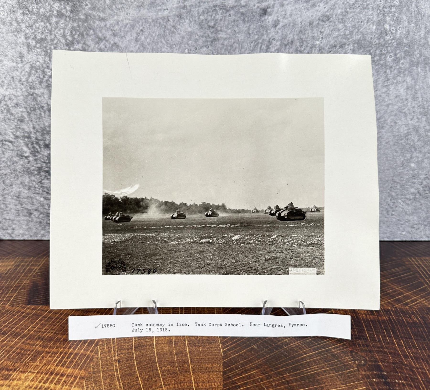 WWI WW1 US Army Tank School France Photo