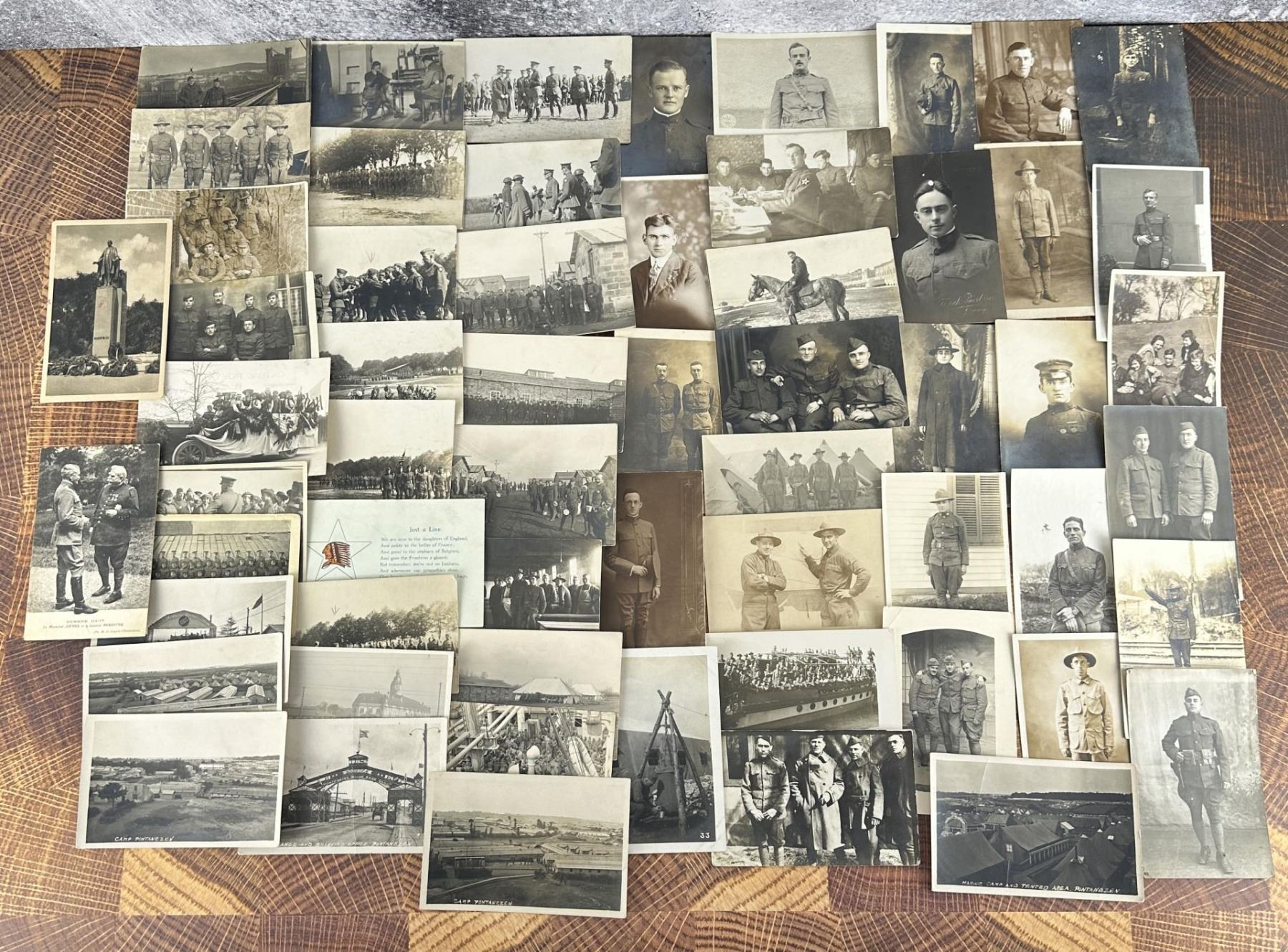 WWI WW1 US Army Soldier Portrait Photo Postcards