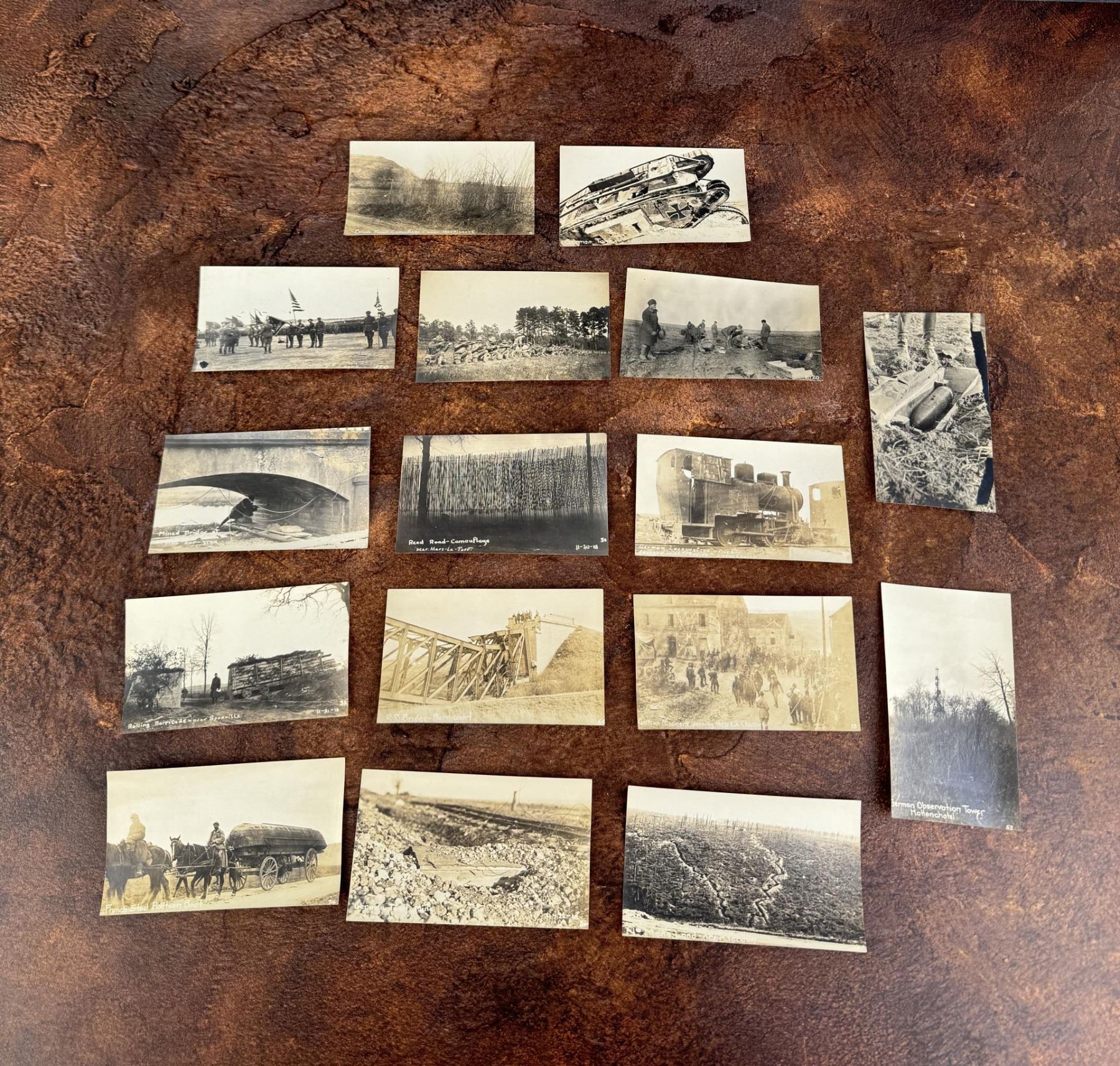WWI WW1 French Battlefield RPPC Postcards