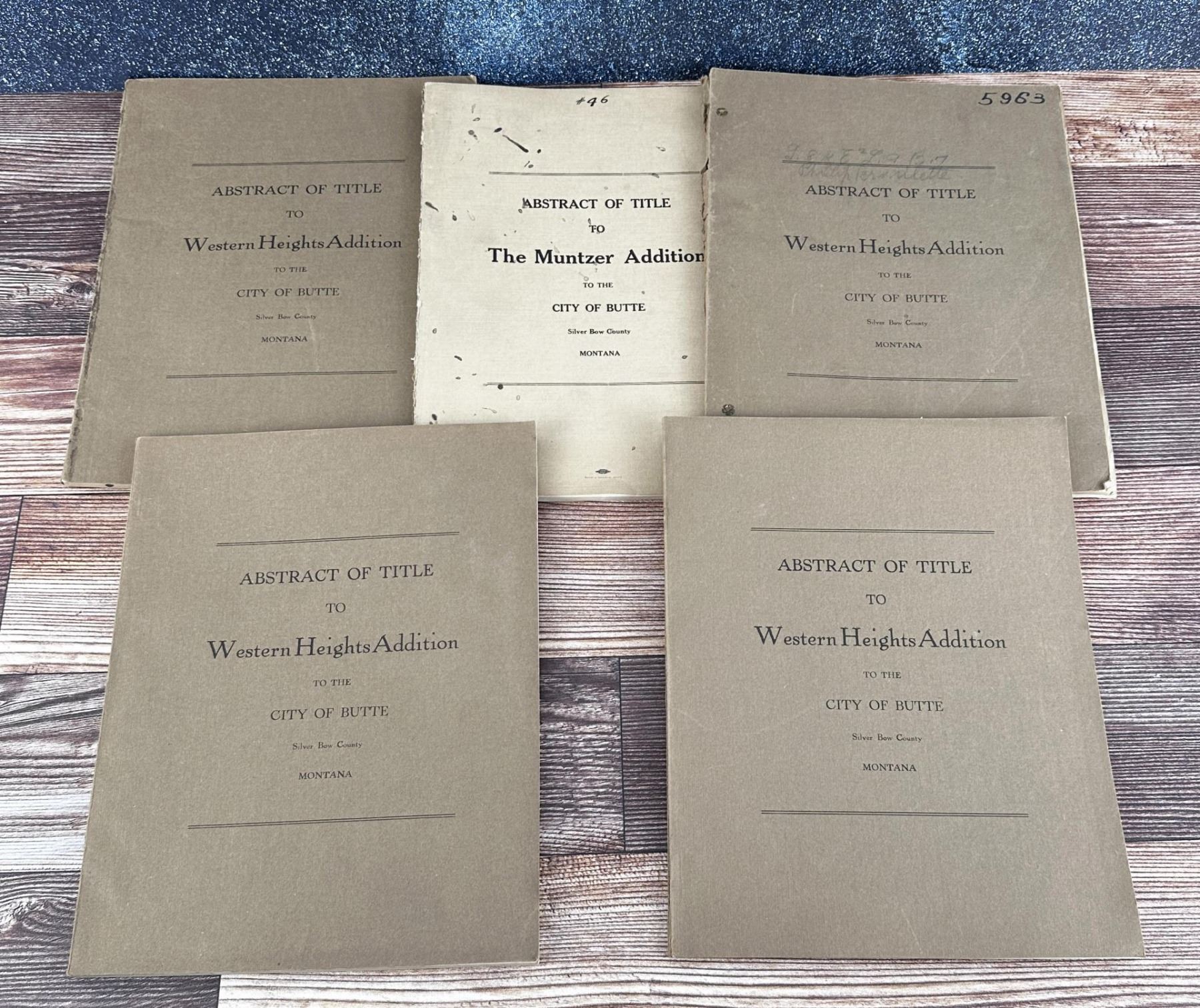 Butte Montana City Planning Addition Books