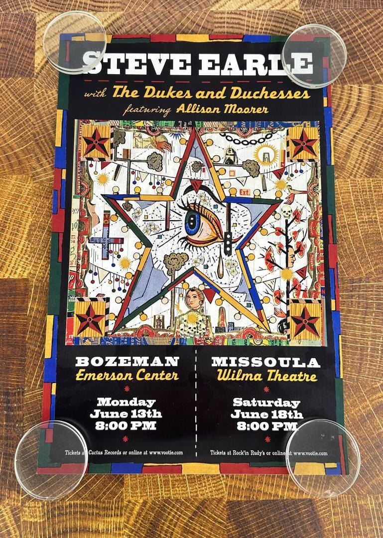 Steve Earle Montana Concert Poster