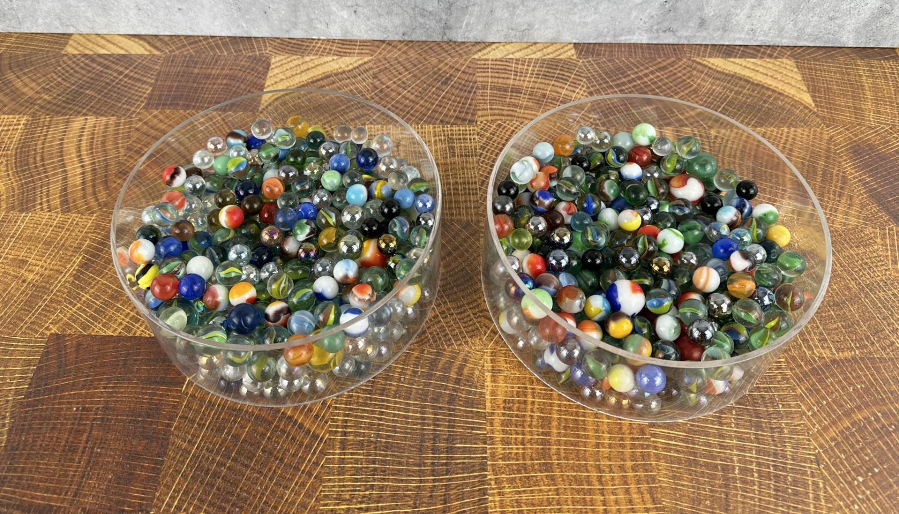 Large Collection of Vintage Marbles