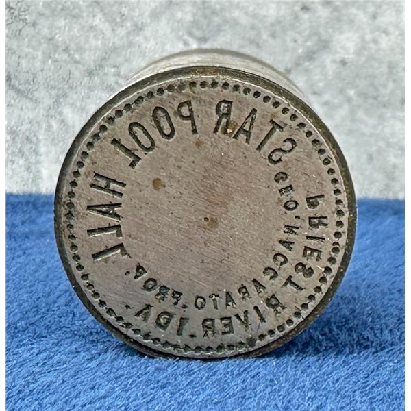 Priest River Idaho Star Pool Hall Token Die Stamp