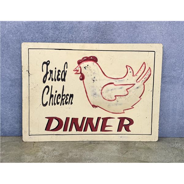 Fried Chicken Dinner Metal Sign