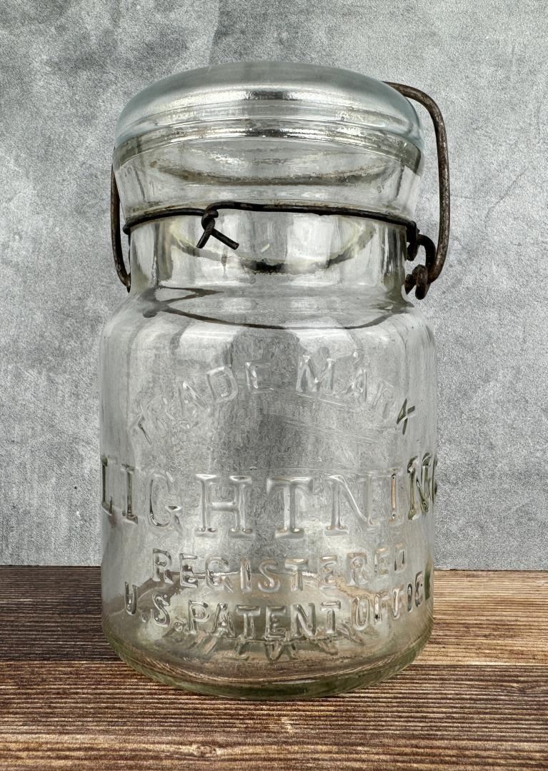 Antique Trademark Lightning Canning Jar