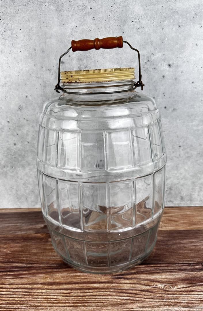 Antique Country Store Pickle Barrel Jar