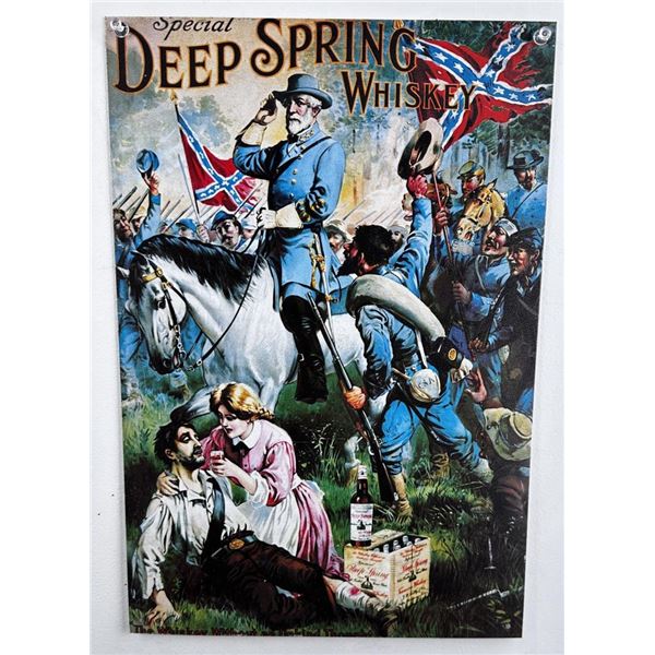 Deep Spring Whiskey Tin Sign