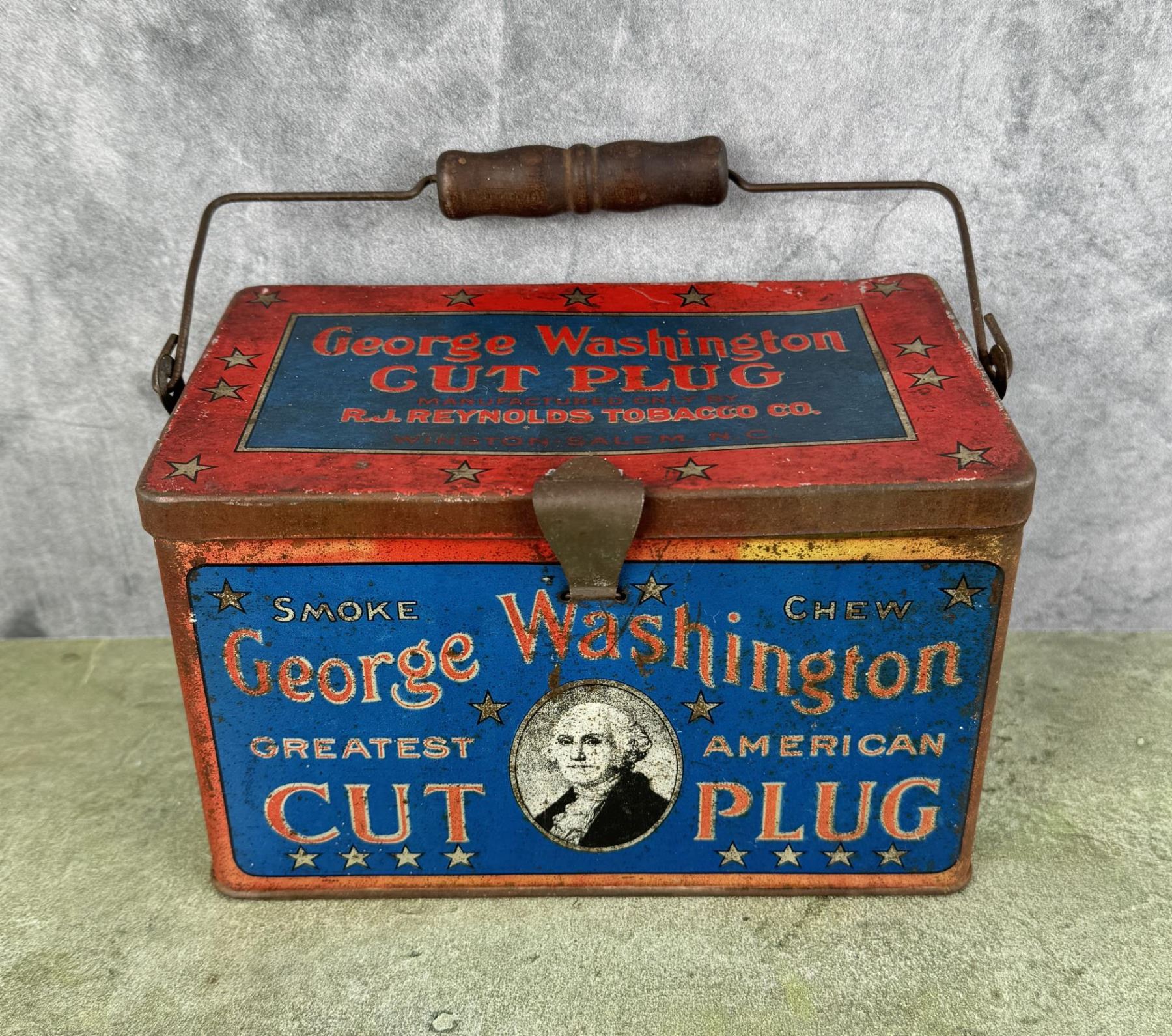 George Washington Cut Plug Tobacco Tin