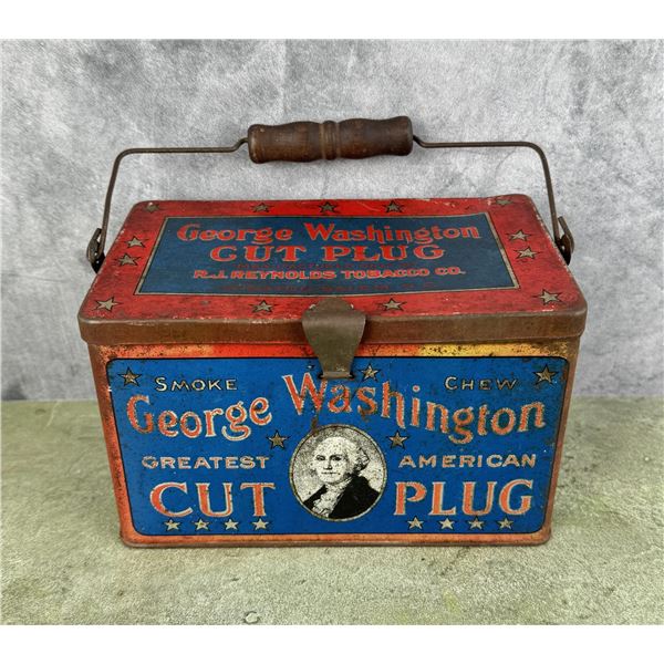 George Washington Cut Plug Tobacco Tin