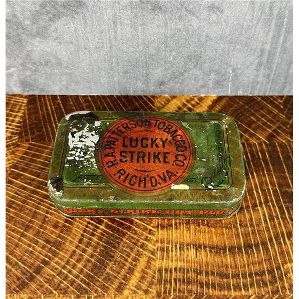 R.A. Patterson Lucky Strike Pocket Tobacco Tin