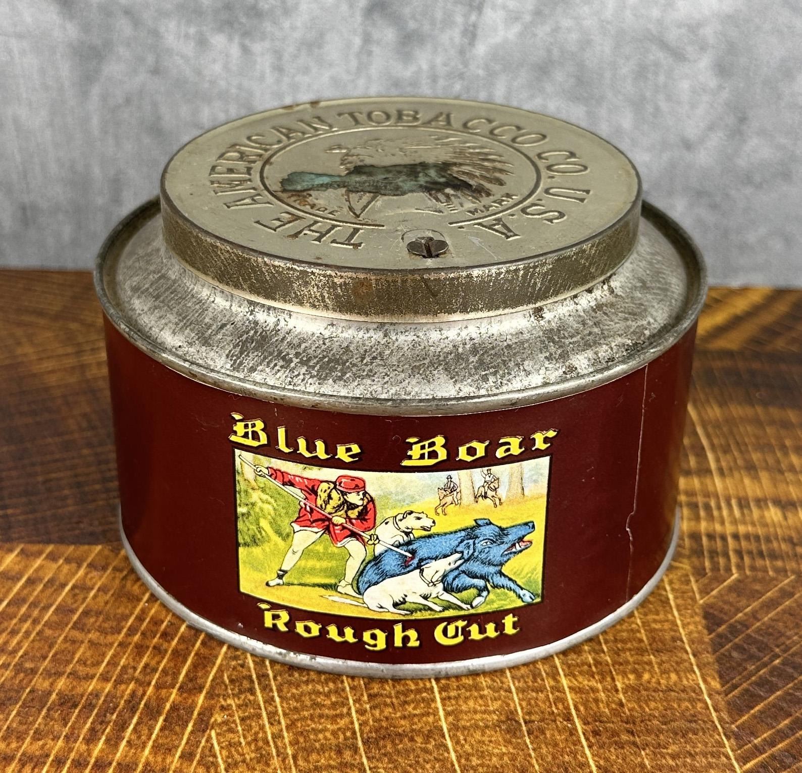 Blue Boar Rough Cut Tobacco Tin