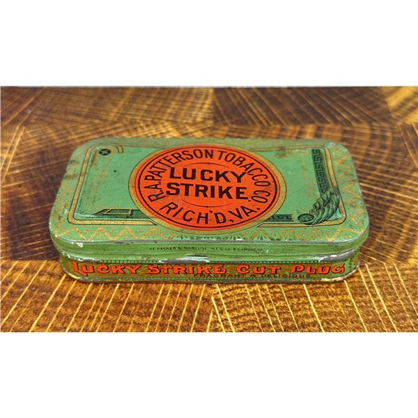 R.A. Patterson Lucky Strike Pocket Tobacco Tin