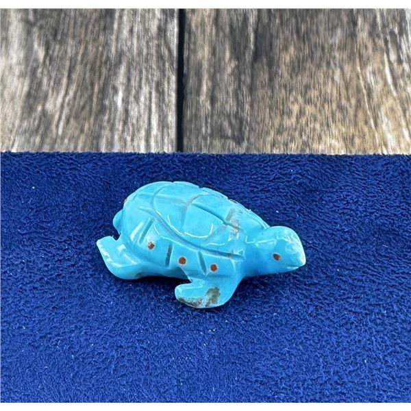 Georgia Quandelacy Turquoise Zuni Turtle Fetish