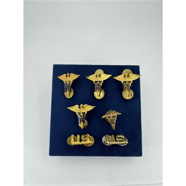 WW2 US Army Nurse Collar Devices Pins