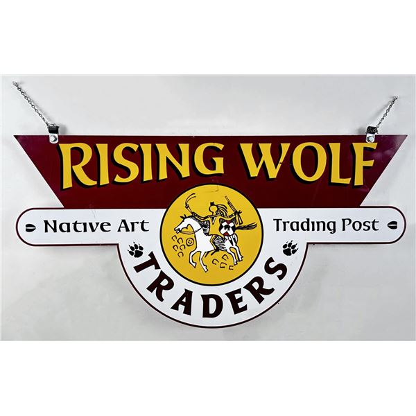 Rising Wolf Glacier Park Montana Trading Post Sign