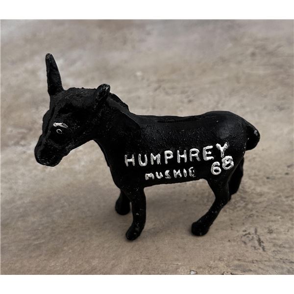 Hubert Humphrey Muskie Cast Iron Bank