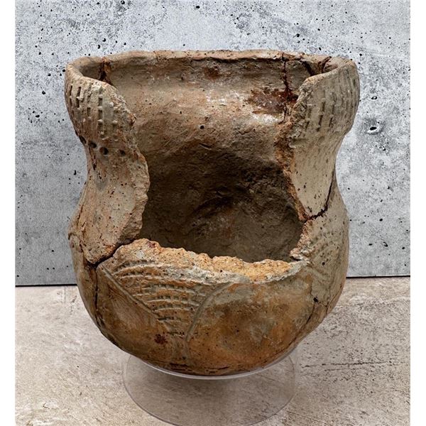 Ancient Caddo Punctated Native American Pot