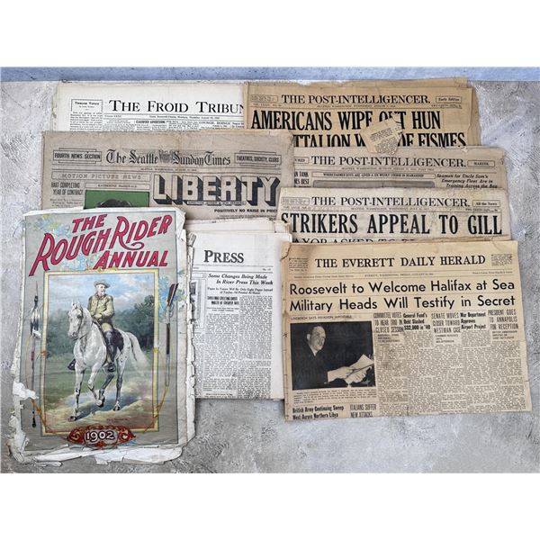 Collection of Antique Newspapers