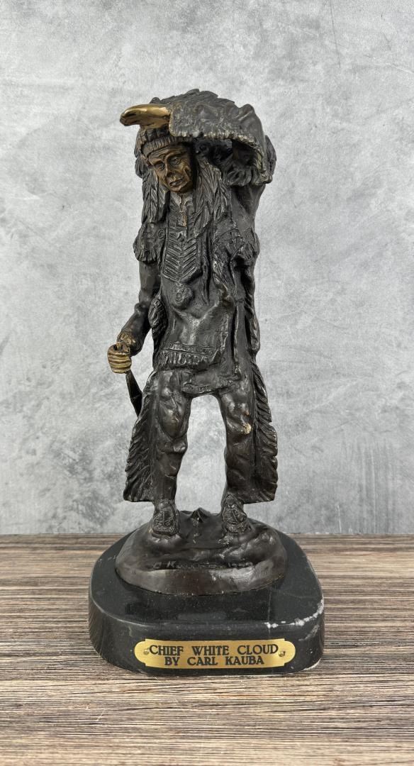 Carl Kauba Chief White Cloud Bronze