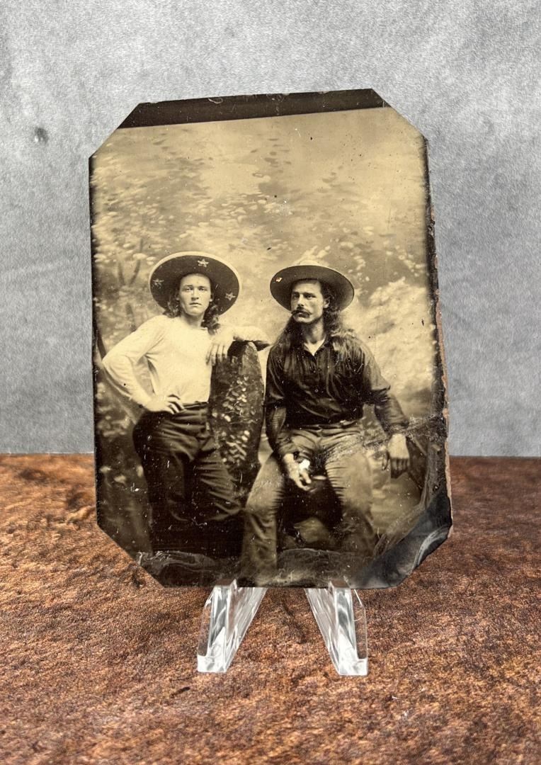 Tintype Photo Wild Bill Hickok and Texas Jack Jr