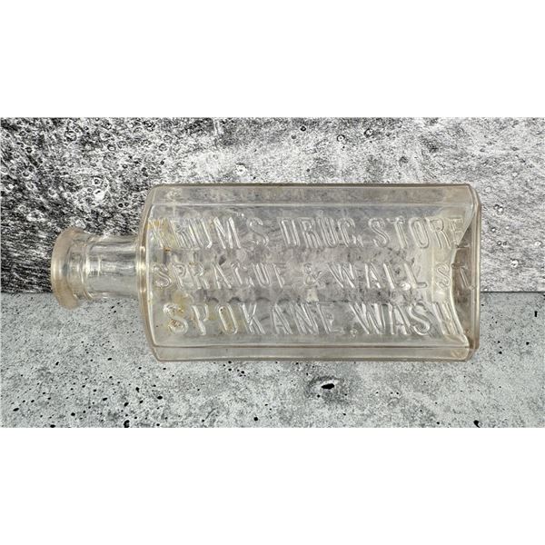 Krum's Drug Store Spokane Washington Bottle