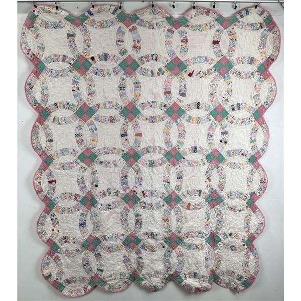 Antique Double Wedding Ring Quilt