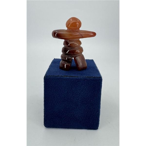 Alaska Inuit Eskimo Inukshuk Agate Figure