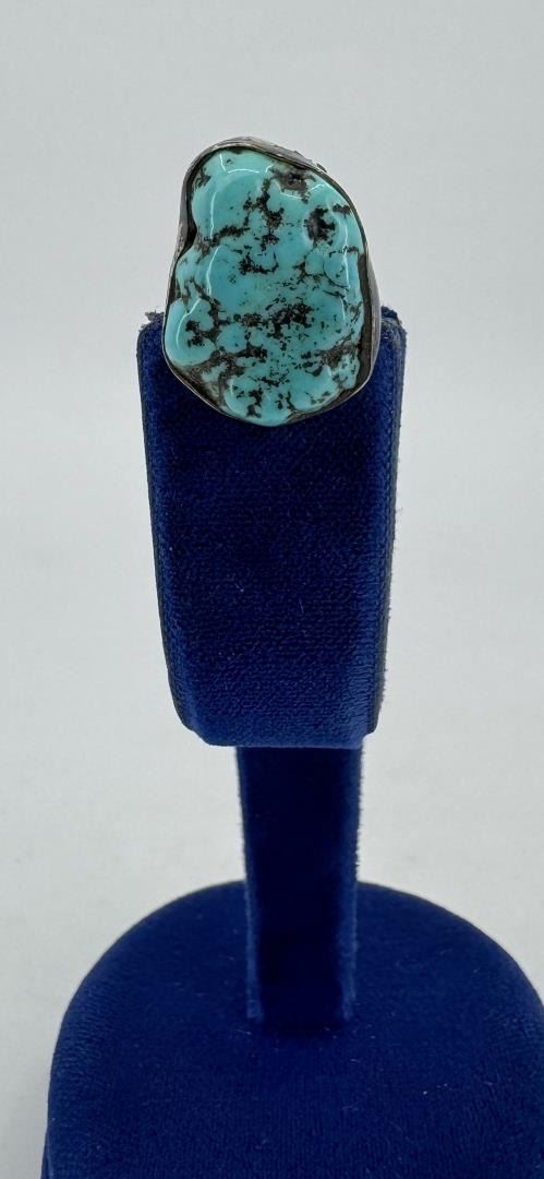 Navajo Sterling Silver Turquoise Tie Tack