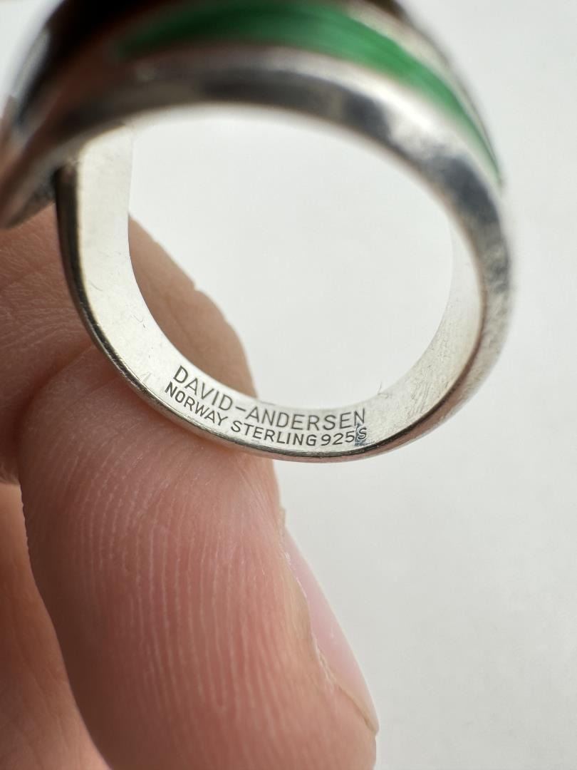 David Andersen Sterling Silver Norwegian Ring
