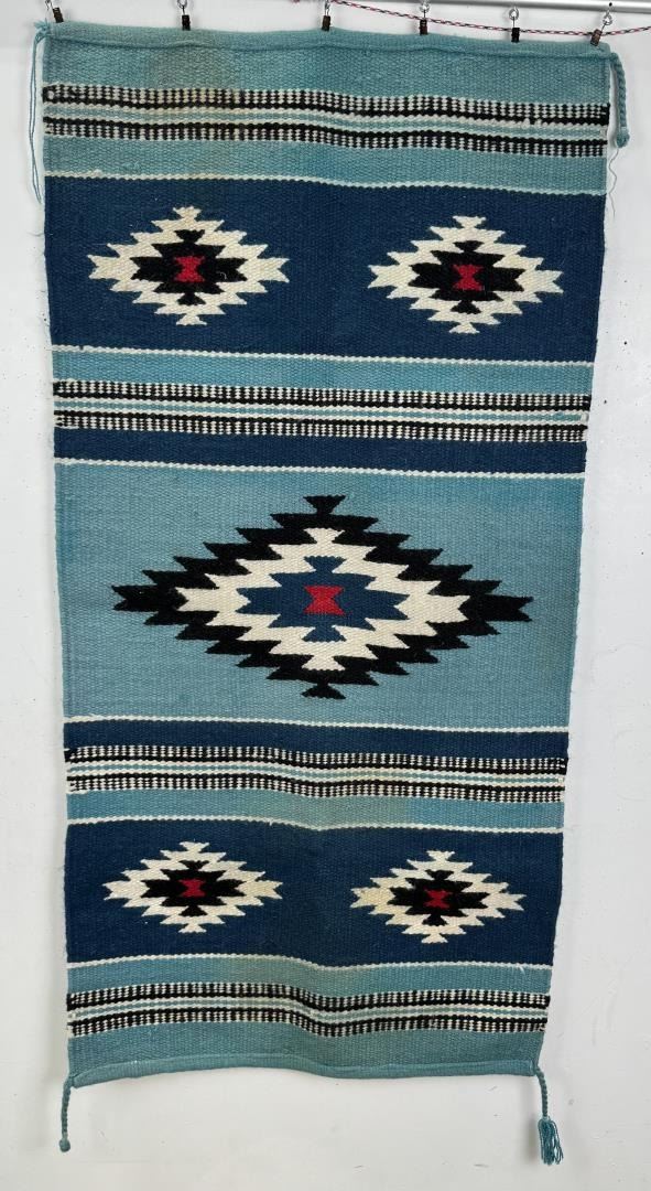 Mexican Chimayo Pattern Saddle Blanket Rug