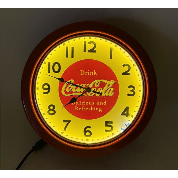 Drink Coca Cola Lighted Wall Clock
