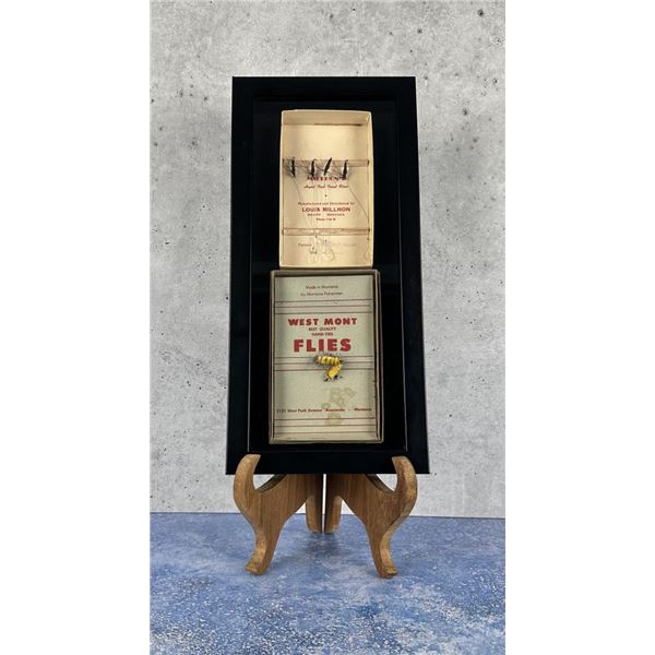 Antique Montana Fishing Flies Display