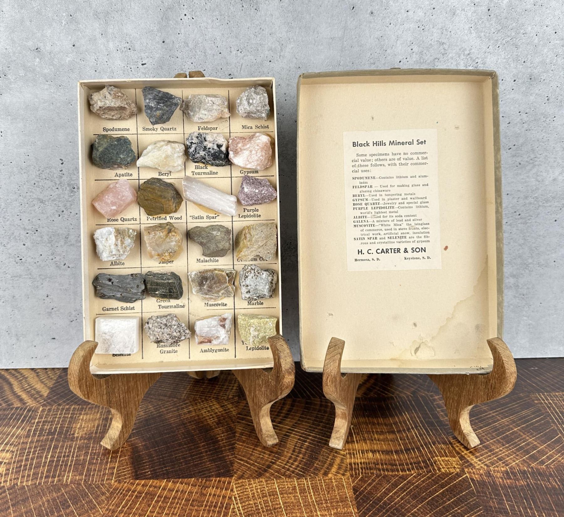 H. Carter Black Hills Mineral Set