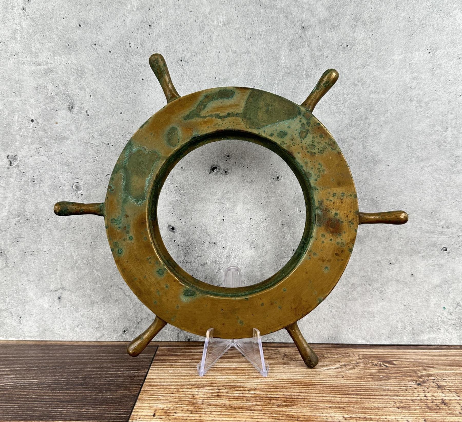 WW2 1943 USS Prairie Bronze Ship Wheel