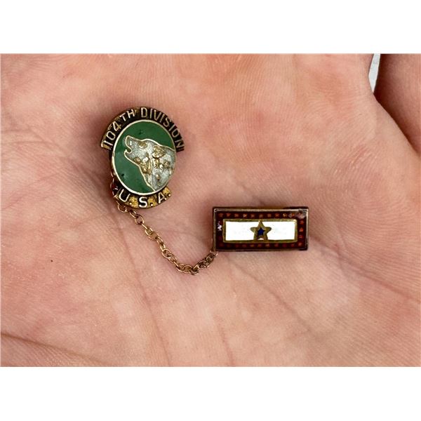 WW2 104th Division Son in Service Pin