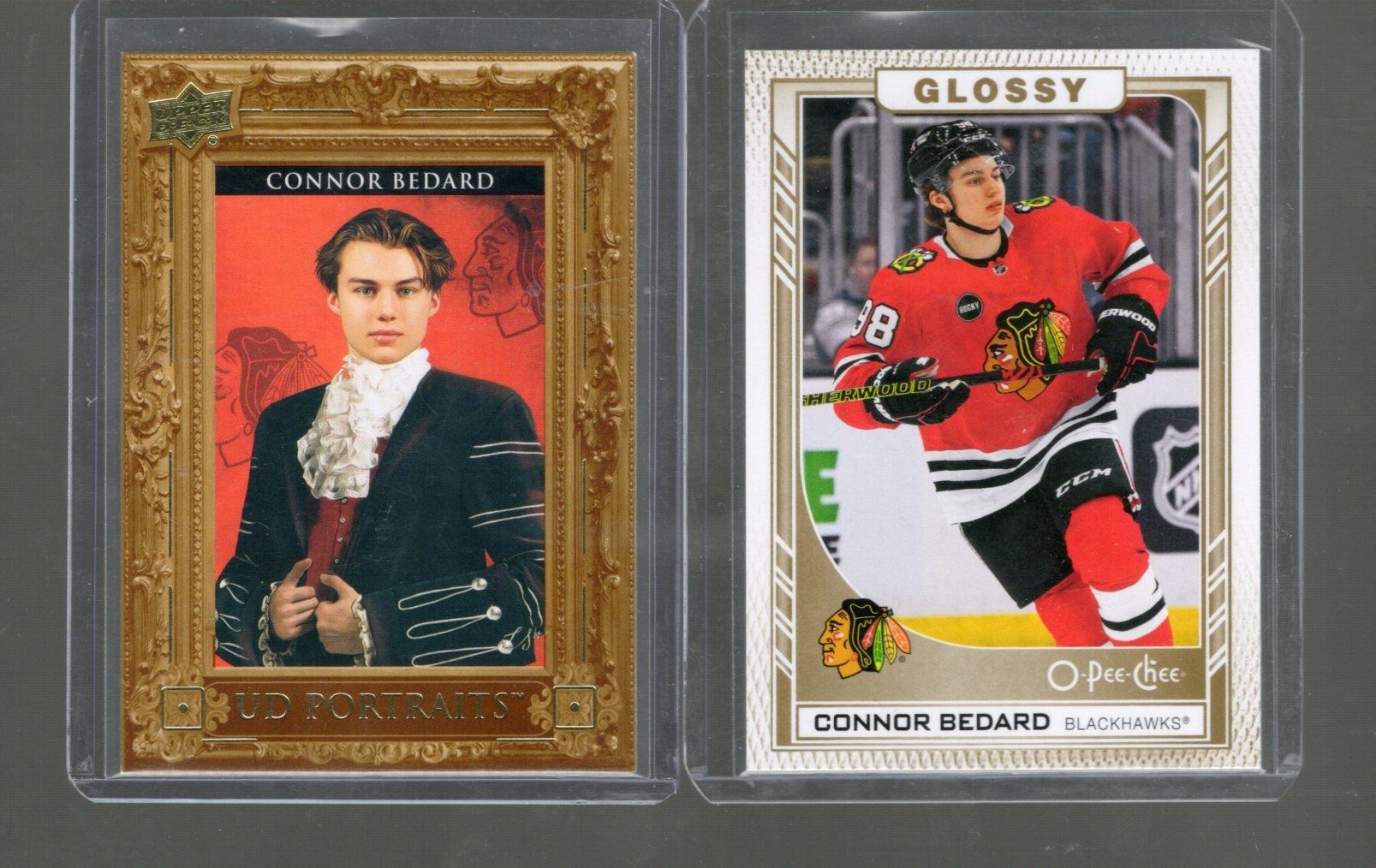 Connor Bedard 2023-24 Upper Deck Series 2 Insert Cards Glossy Bronz ...