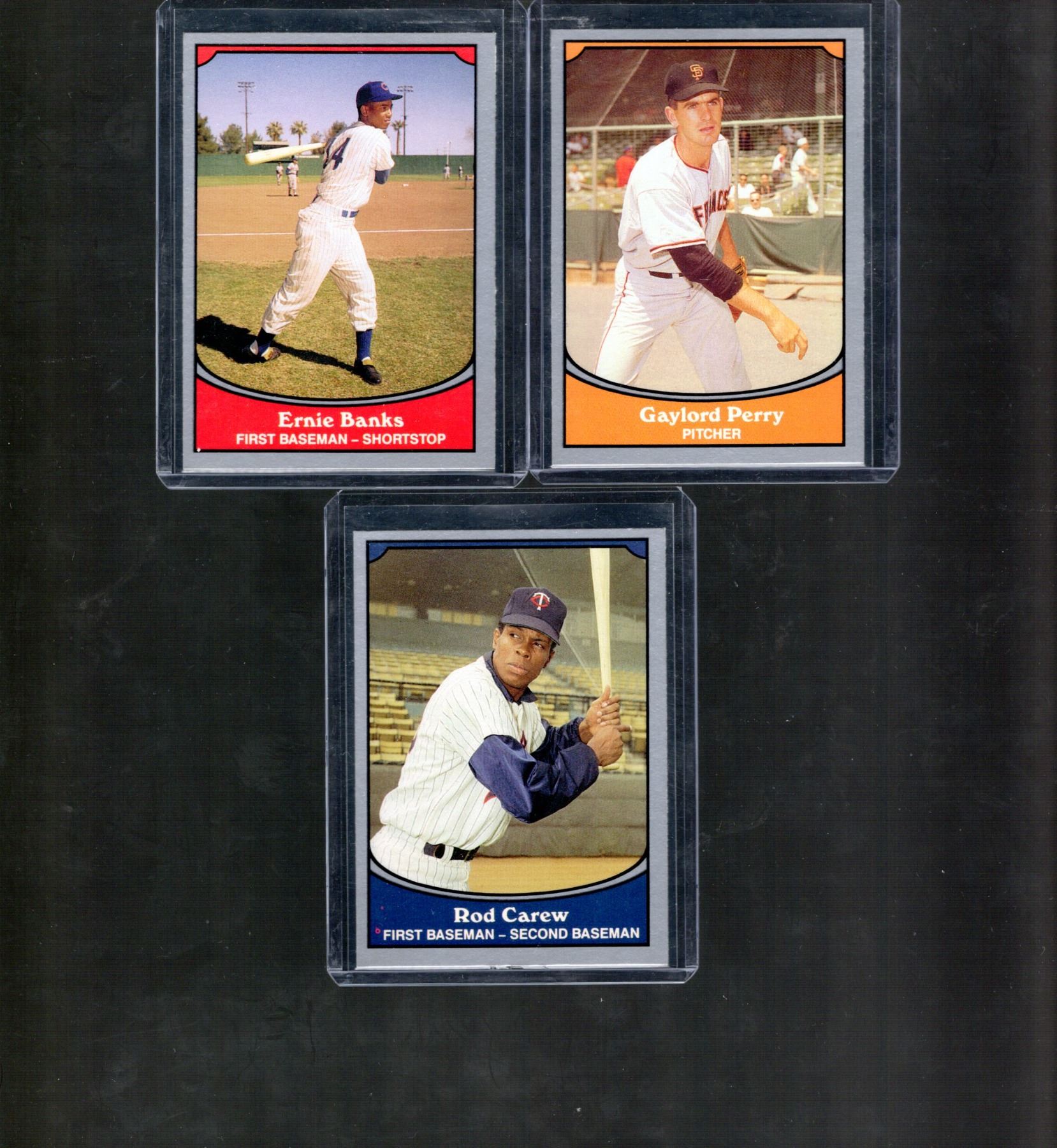 1990 Pacific Legends: Ernie Banks, Rod Carew, & Gaylord Perry