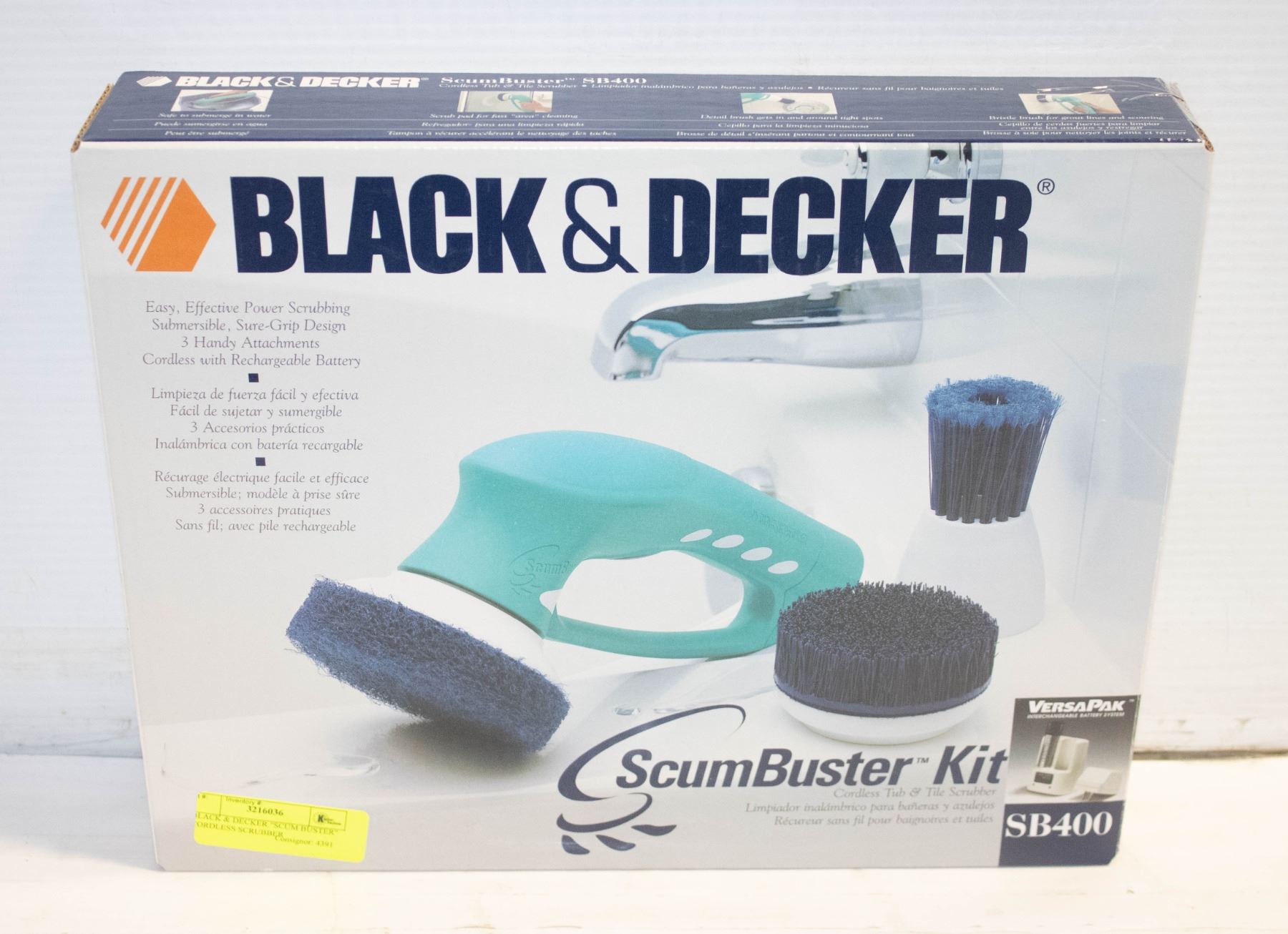 BLACK & DECKER "SCUM BUSTER" CORDLESS SCRUBBER