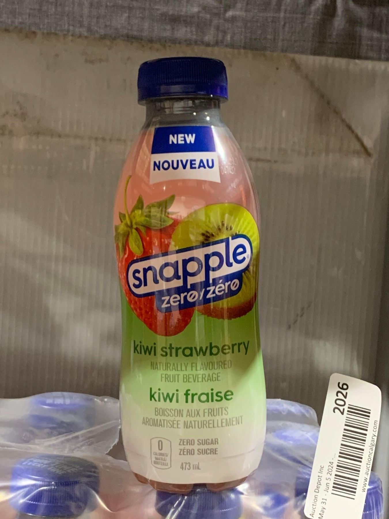 CASE LOT- Snapple Zero Kiwi Strawberry 12 x 473ml