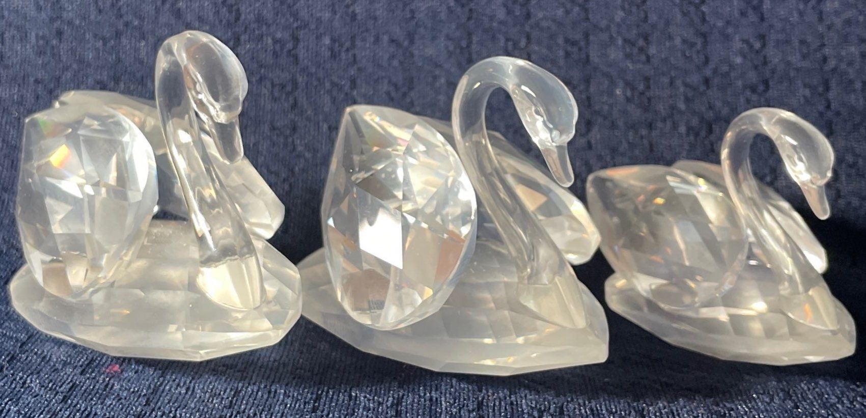 Swarovski Crystal Swan Collection 3L - Beck Auctions Inc.