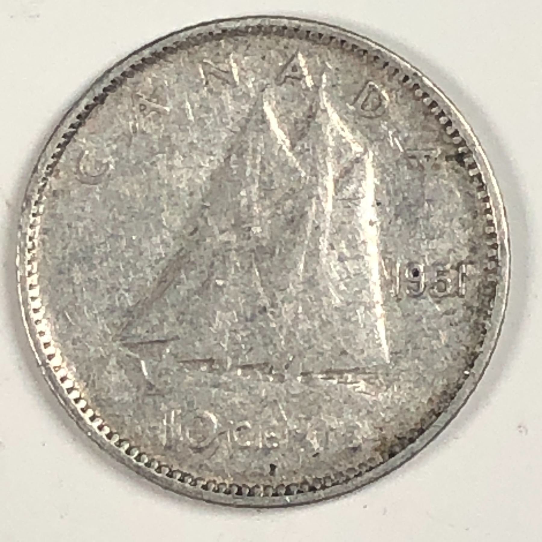 Canadian .10 Cent Dime 1951