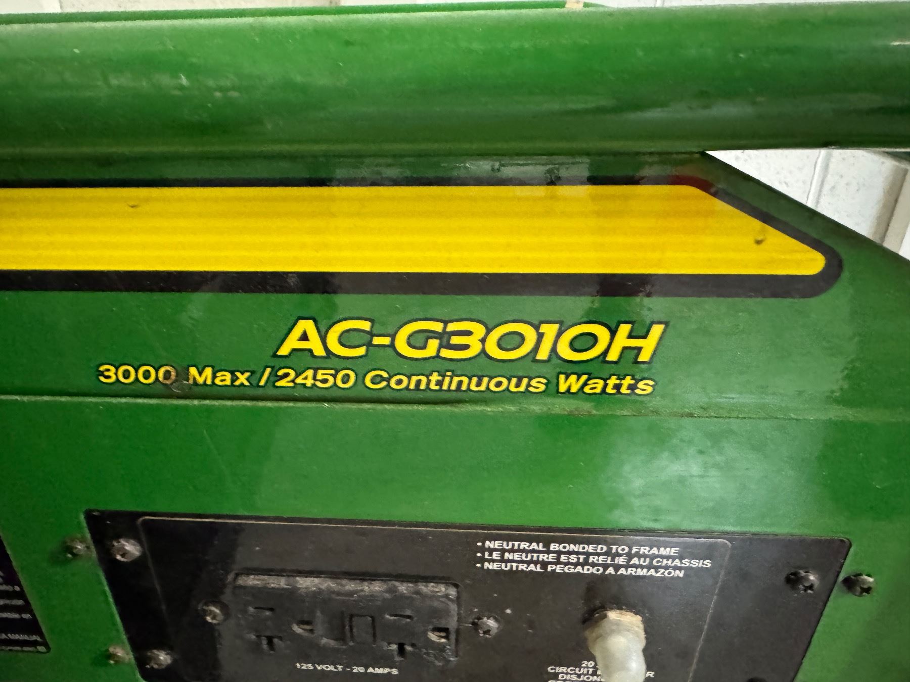 John Deere generator estate item