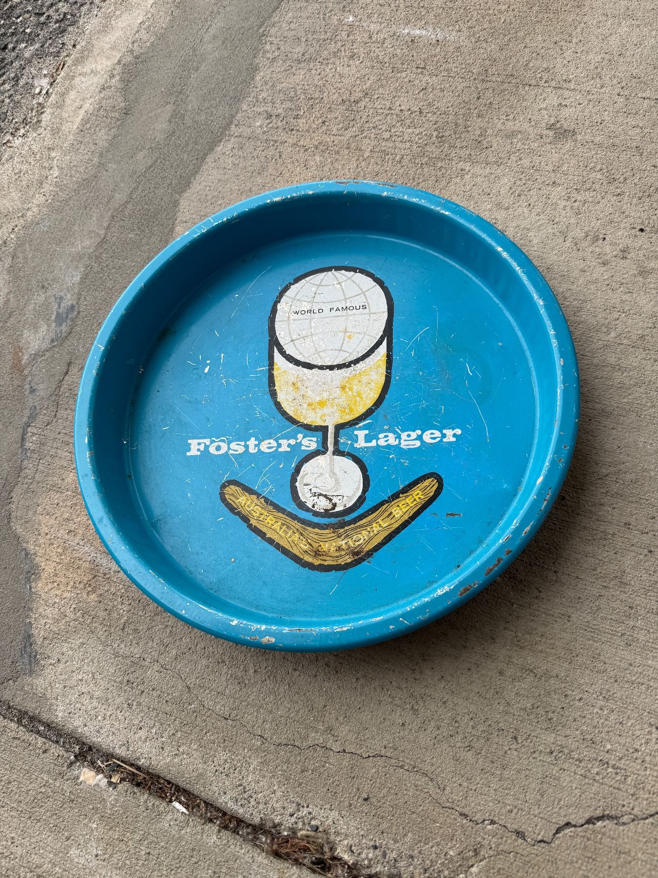 Vintage Foster's lager beer tray