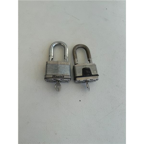 Master locks with keys