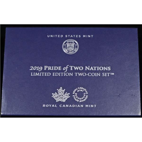2019 PRIDE OF TWO NATIONS LIM EDITION 2-COIN SET
