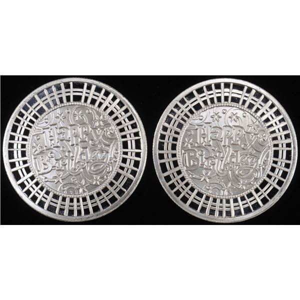 (2) 1 OZ .999 SILVER 2024 HAPPY BIRTHDAY ROUNDS
