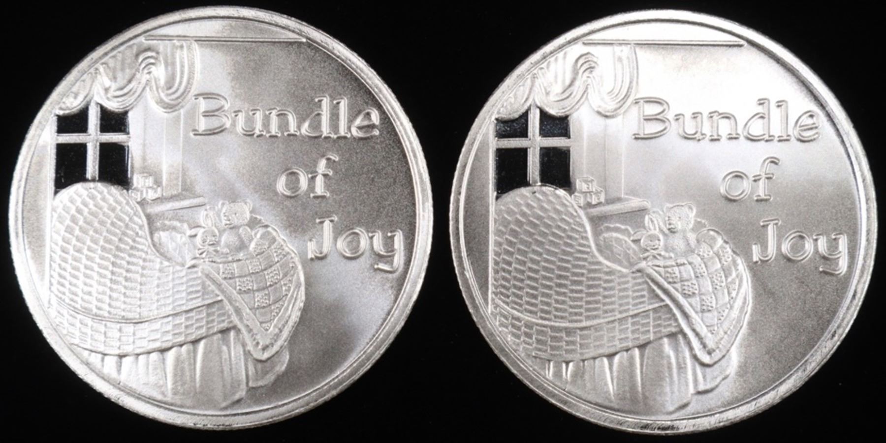 (2) 1 OZ .999 SILVER 2024 BUNDLE OF JOY ROUNDS