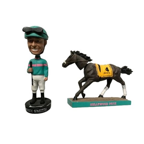Jockey Mike Smith/ Horse Zenyatta bobbleheads