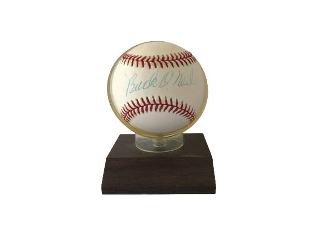 Buck O’Neil Mounted Baseball Signed