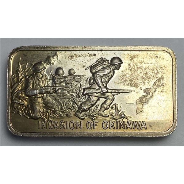 The History Of World War II "Invasion Of Okinawa" Sterling Silver 1.4 ...
